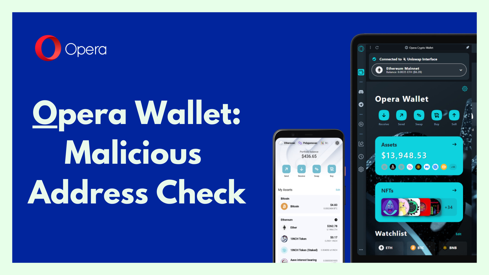 Malicious Address Check In Opera Wallet For Crypto BrowserOpera Crypto