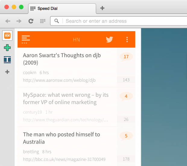 Sidebar extensions, Speed Dial syncing and customizable shortcuts in Opera Developer 29 - Blog ...