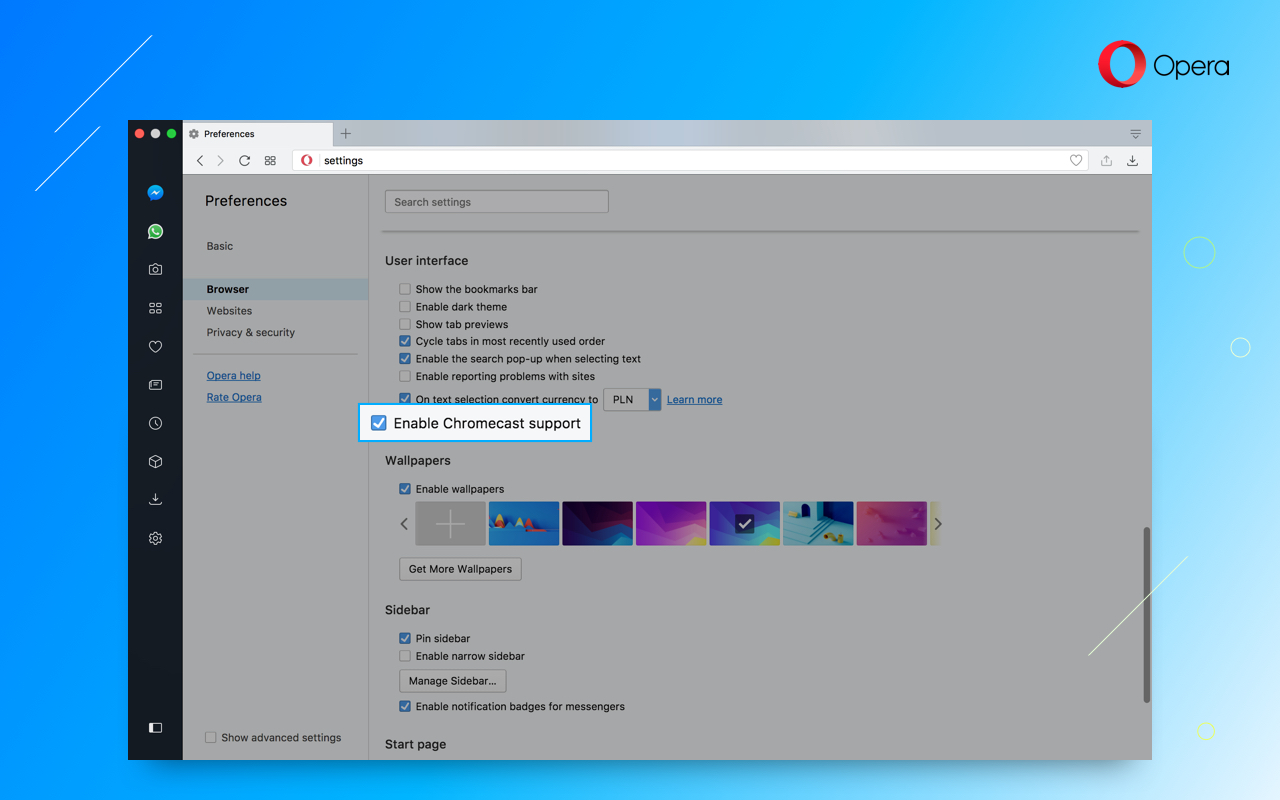 Opera Developer update with Chromecast support - Blog | Opera Desktop