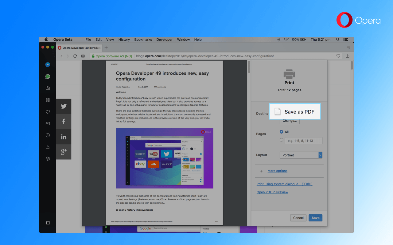 Opera 50 enters beta - Blog | Opera Desktop