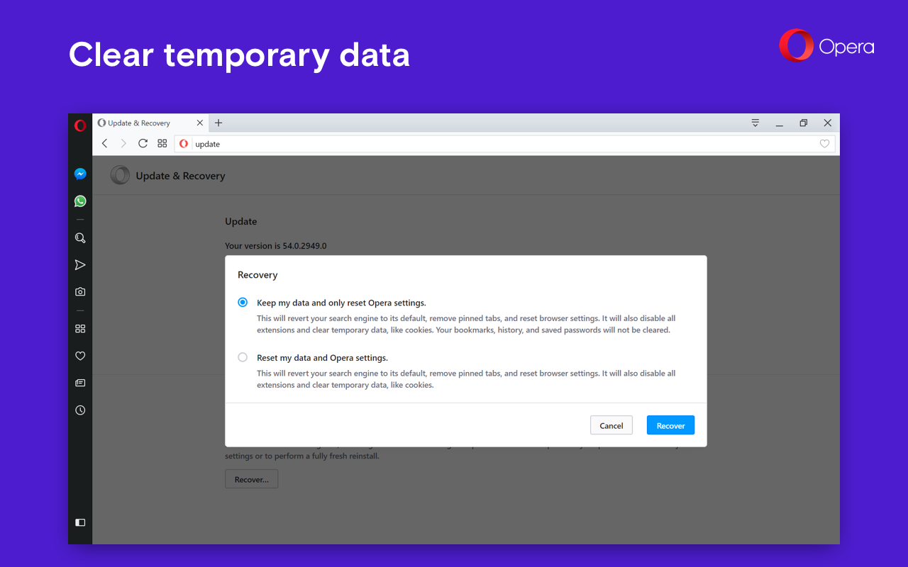 Opera 54 initial beta release - Blog | Opera Desktop