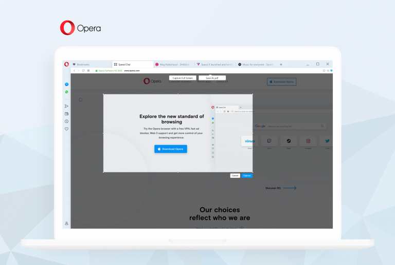Opera developer update with Snapshot improvements - Blog | Opera Desktop