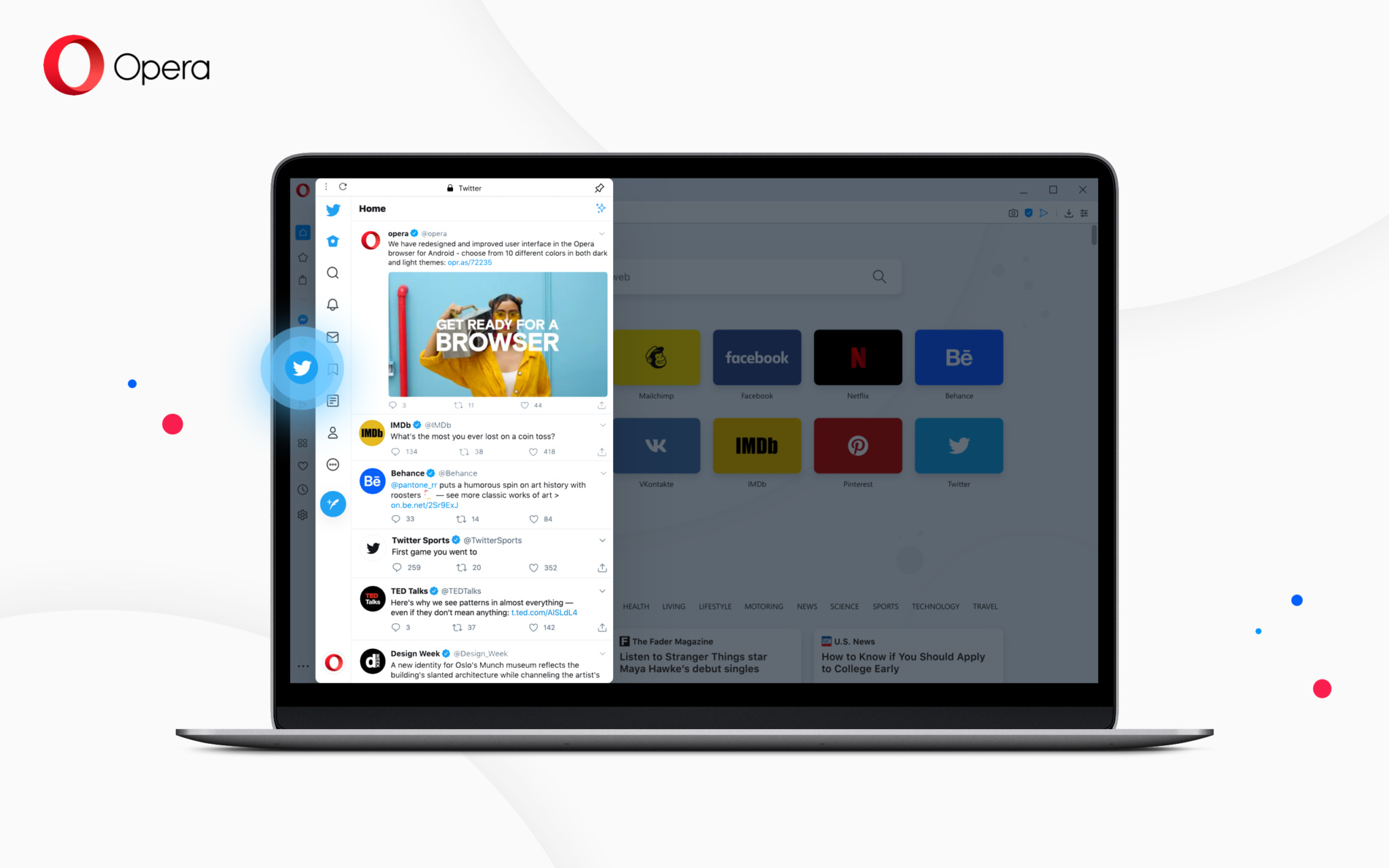 Opera 69 comes with built-in Twitter - Blog | Opera Desktop