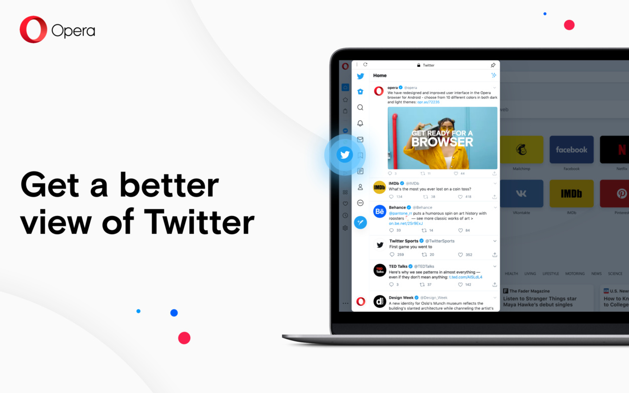 Opera 69 comes with built-in Twitter - Blog | Opera Desktop