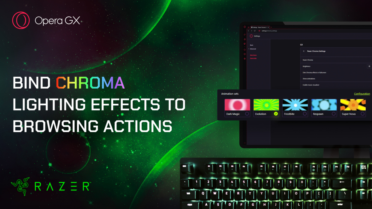 Opera GX ships with Razer Chroma RGB Lighting Effects
