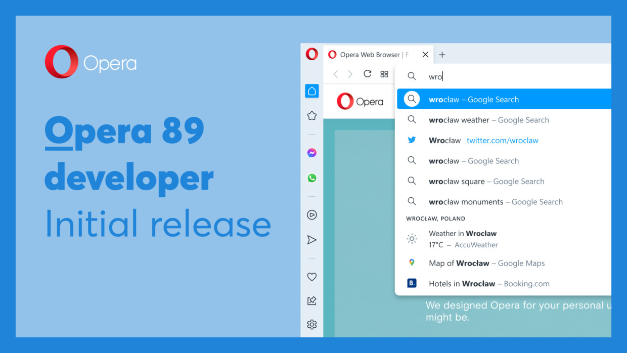 Opera 89 developer - Blog | Opera Desktop