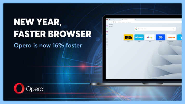 Opera just got faster, so you can start the year with extra speed ...