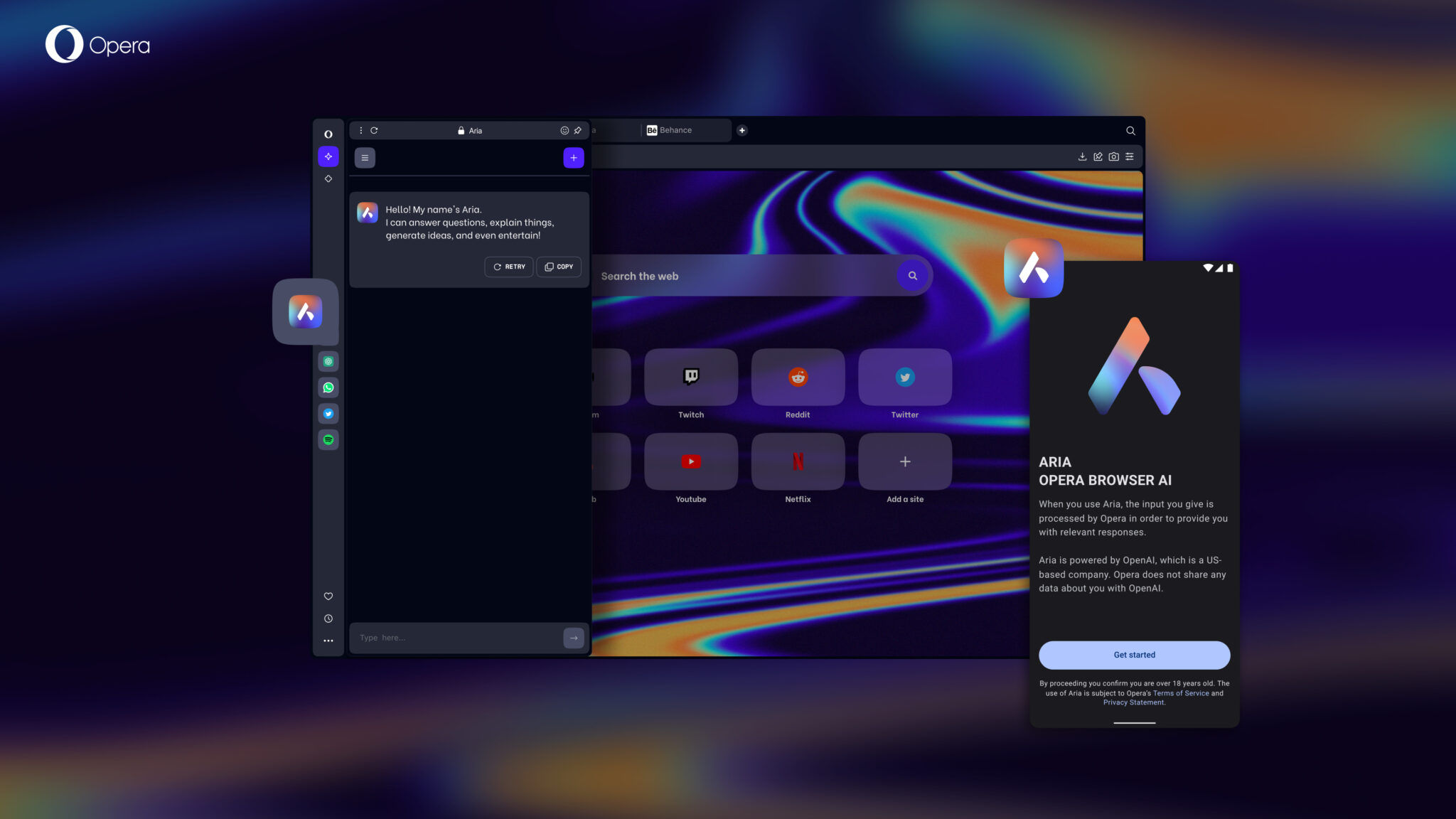 Opera unveils integrated browser AI: Aria - Blog | Opera Desktop