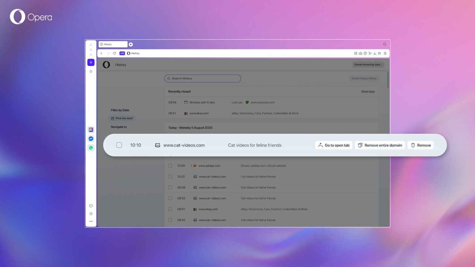 Opera Update: New History and Themes - Blog | Opera Desktop