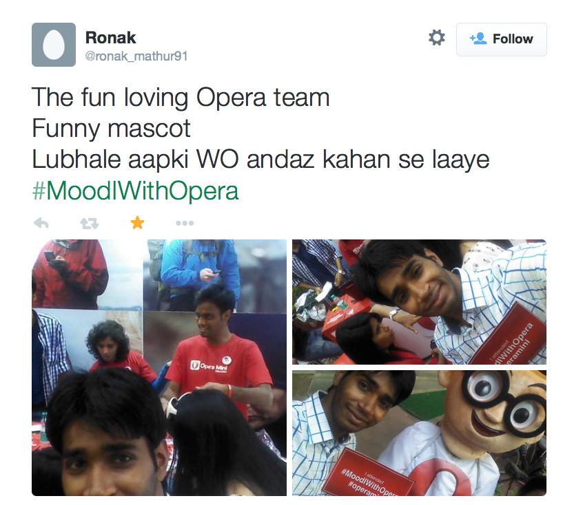 Opera Mascot @ Mood Indigo, IIT Bombay - Opera IndiaOpera India