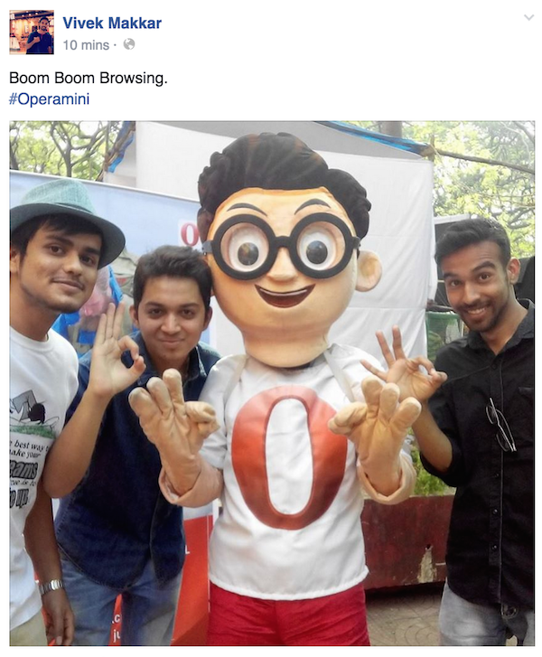 Opera Mascot @ Mood Indigo, IIT Bombay - Opera IndiaOpera India