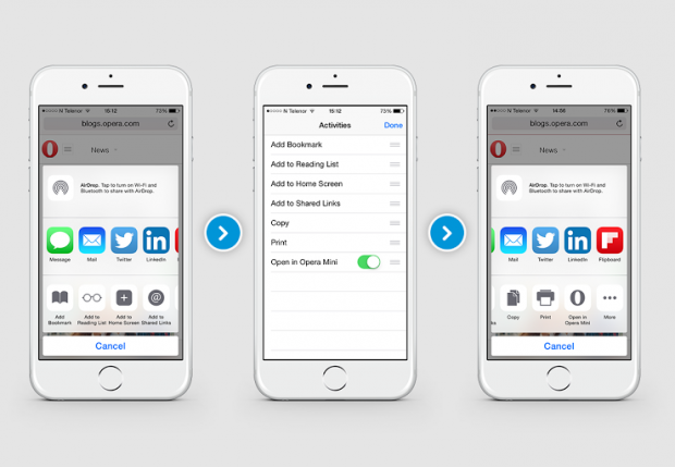 Improved sharing with the new Opera Mini for iOS - Blog | Opera Mobile