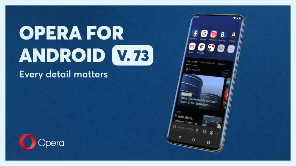 Version 73 of Opera for Android has arrived, now with a search bar at ...