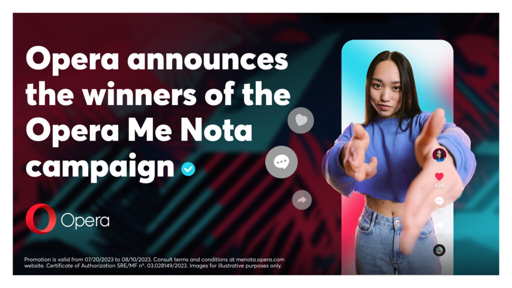 Opera Announces Me Nota Campaign Winners - Blog | Opera Mobile