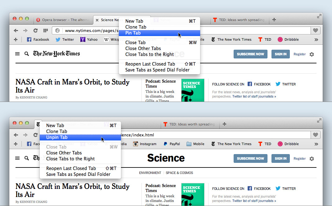 How to pin a tab in Opera for computers - Blog | Opera News