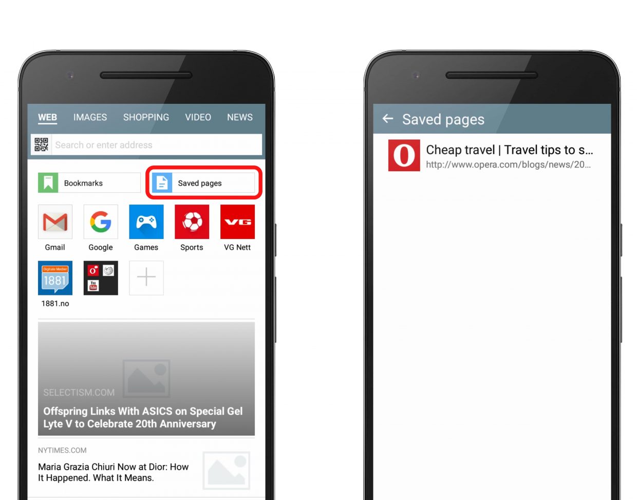 Save bookmarks | 4 ways to save sites in Opera Mini - Blog | Opera News