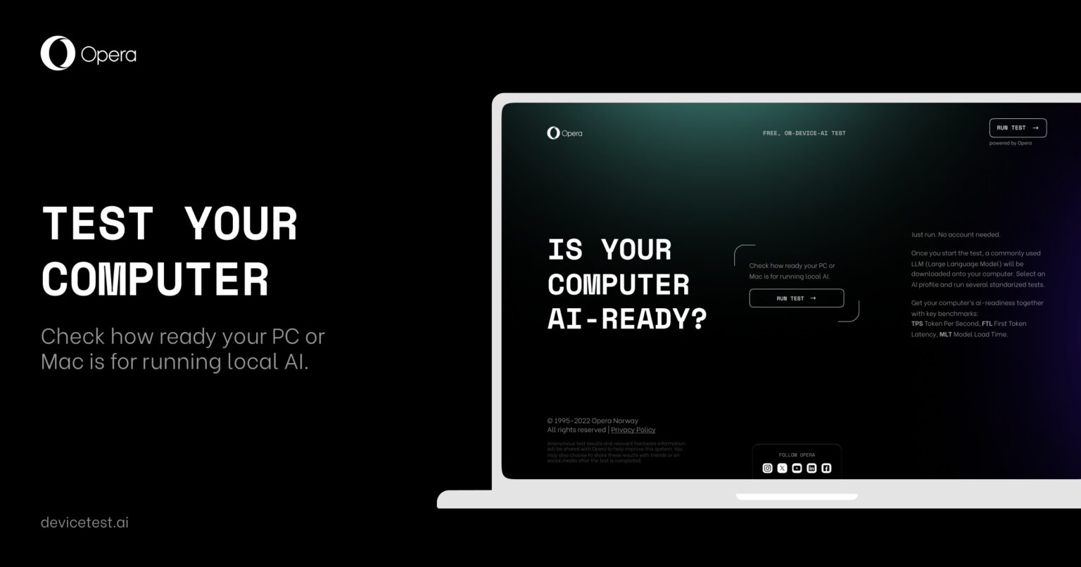 Benchmark your PC for AI with Opera's new tool - Blog | Opera News