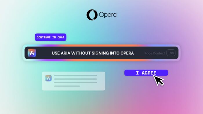 Aria AI now available in Opera without sign-in - Blog | Opera News