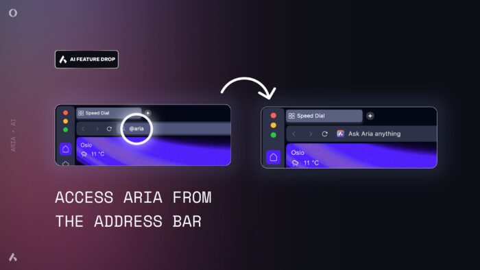 New access to Aria AI from the address bar - Blog | Opera News