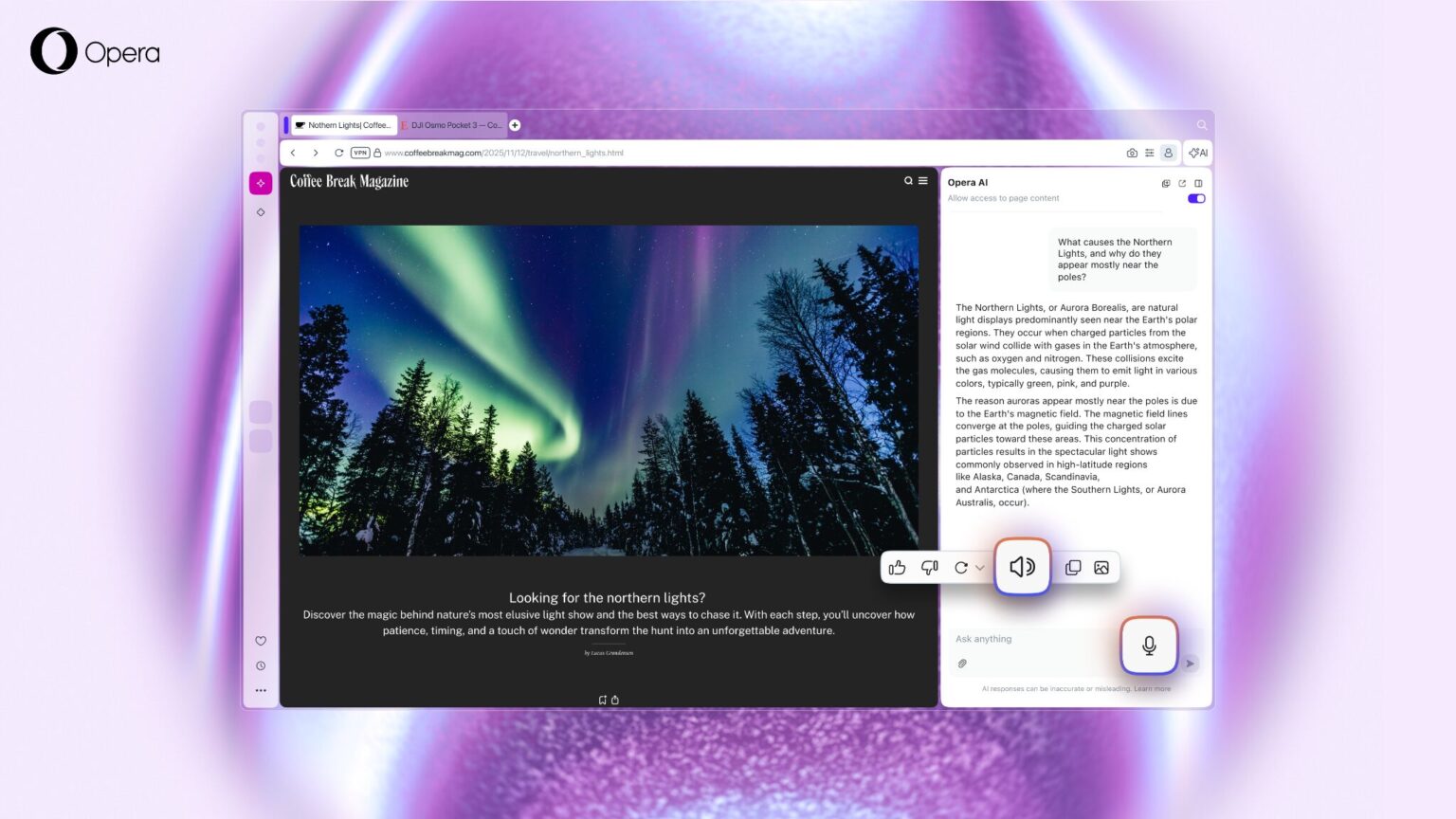 Opera AI comes to Opera One, Opera GX, and Opera Air - Blog | Opera News