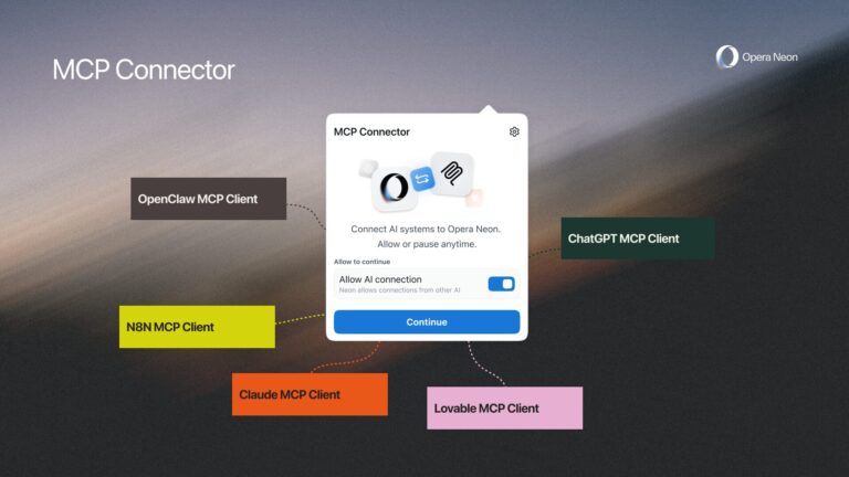 Opera Neon now supports MCP Connector - Blog | Opera News