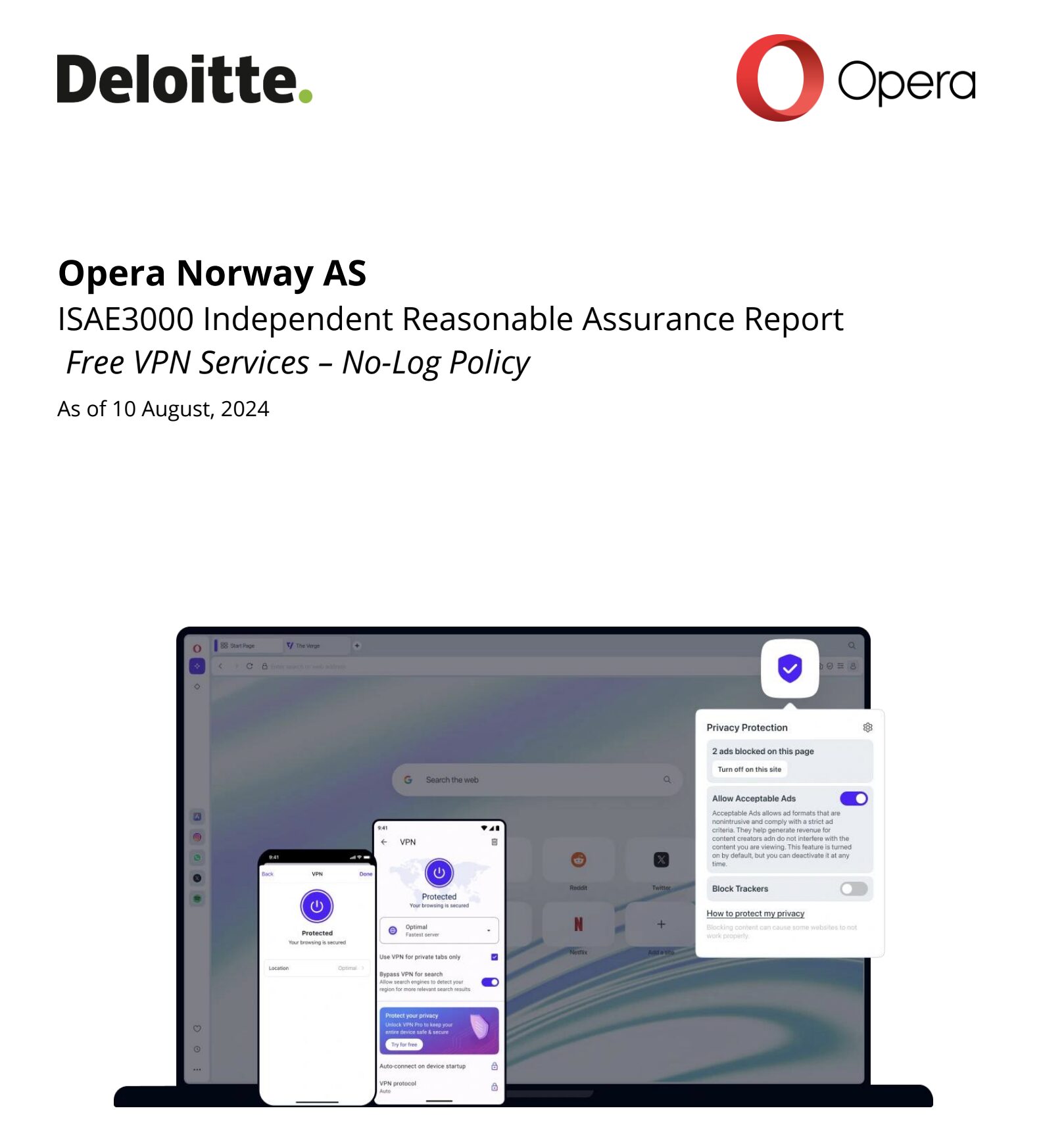 Protecting your privacy: Opera has completed an independent no-log ...